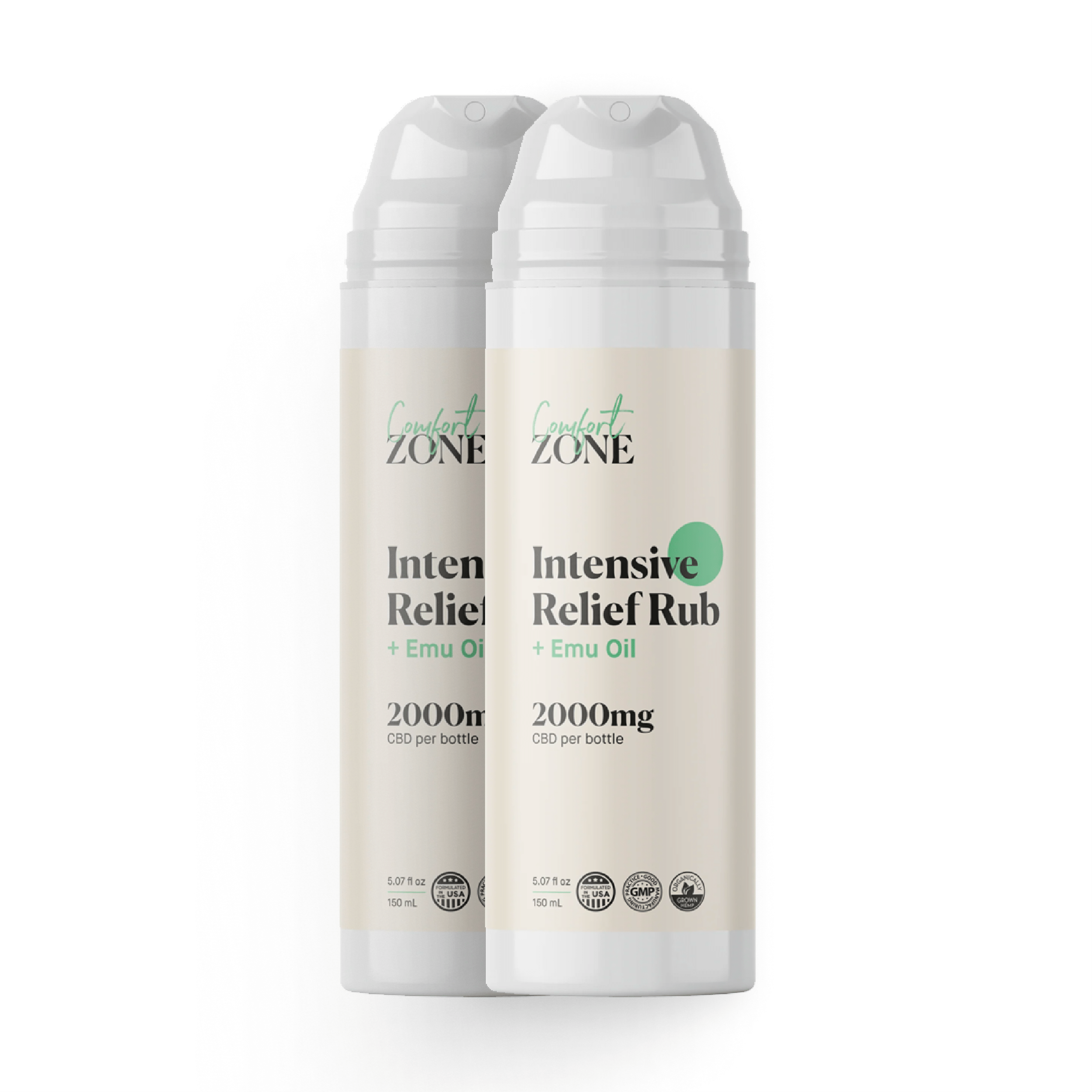 CBD Intensive Relief Rub 2-Pack Bundle (10% OFF) - CBD Comfort Zone